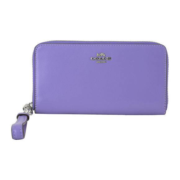 Coach | Bags | Coach Refined Calf Long Wallet Purple | Poshmark